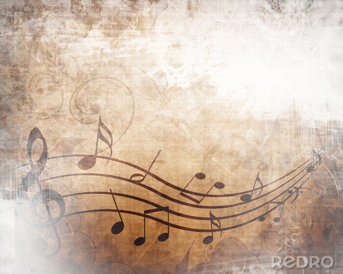 Bild Noten auf altem Papier nach Maß - myredro.de