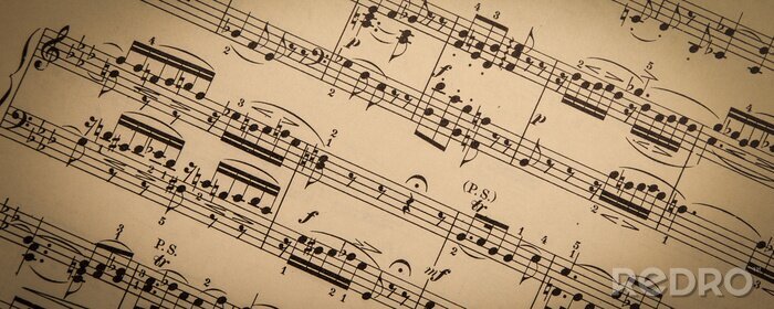 Bild Notenblatt Vintage nach Maß - myredro.de