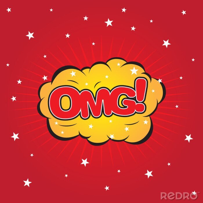 Bild OMG Blase Rede, Vektor-Format nach Maß - myredro.de