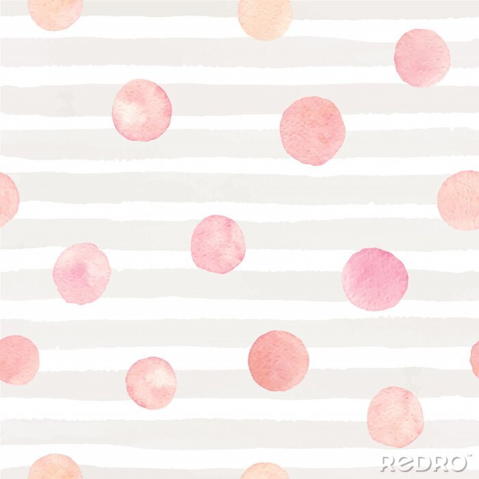 Bild Rosa Punkte auf Streifen nach Maß - myredro.de