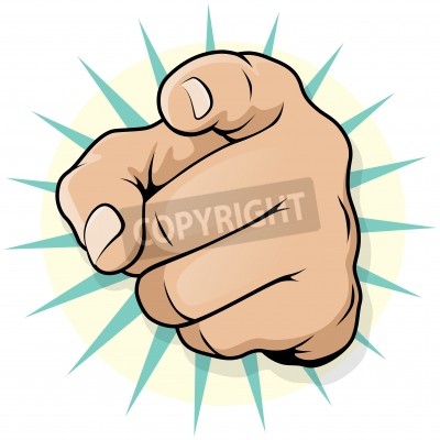 Bild Zeigende Hand im Pop-Art-Stil nach Maß - myredro.de