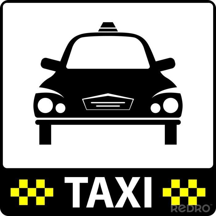 Poster Taxi-Symbol-Symbol nach Maß - myredro.de