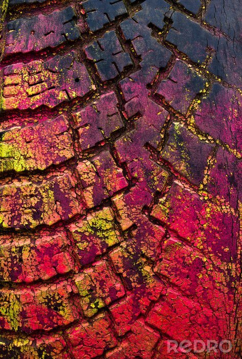 Sticker Bunte Mauer mit Kratzen nach Maß - myredro.de