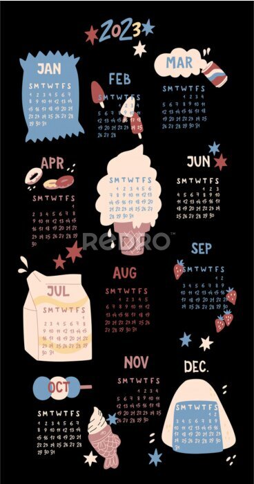 Sticker Kalender 2023 lecker nach Maß - myredro.de