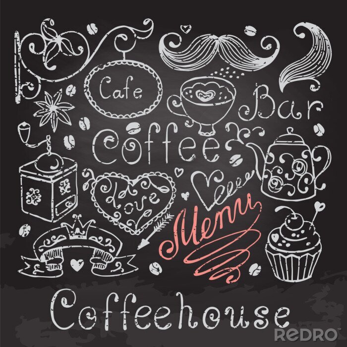 Kreideschrift Frohe Weihnachten Kreide Schrift Design Set Vektorbild